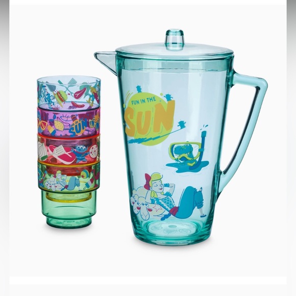 Disney | Kitchen | Disney Pixar Toy Story Stackable Cups And Pitcher ...
